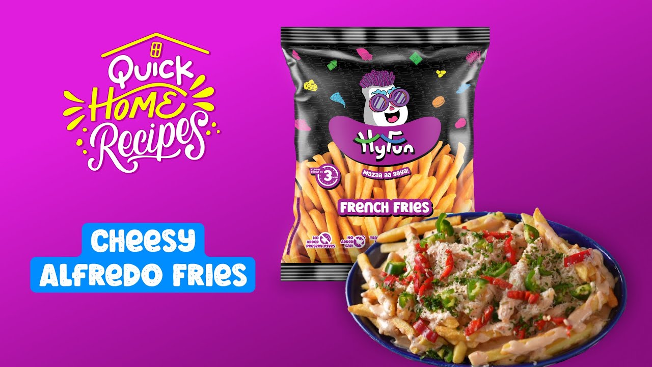 Cheesy Alfredo Fries with HyFun | Creamy & Delicious Snack Recipe - YouTube