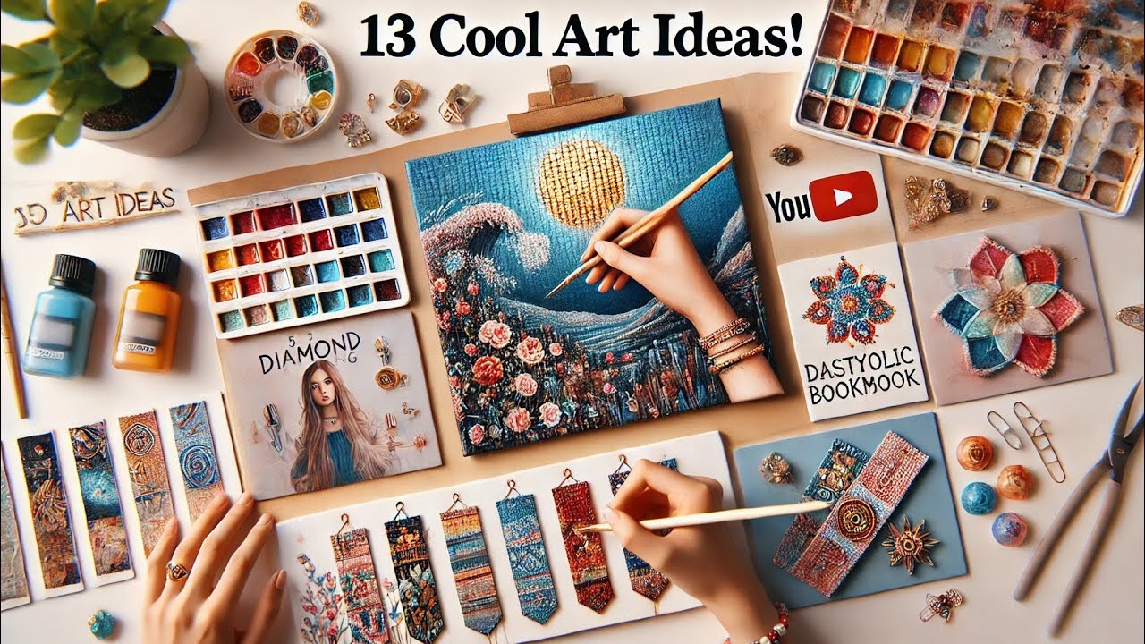 13 Cool & Easy Art Ideas to Try When You're Bored | DIY & Creative Fun - YouTube