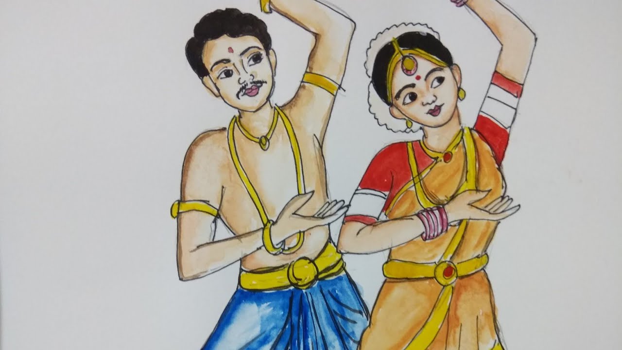 #Nidal_drawing. Bharathanatiyam drawing. Bharathanatiyam. South Indian ...