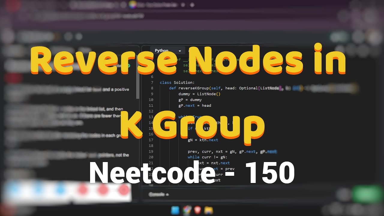 Reverse Nodes in K group - YouTube