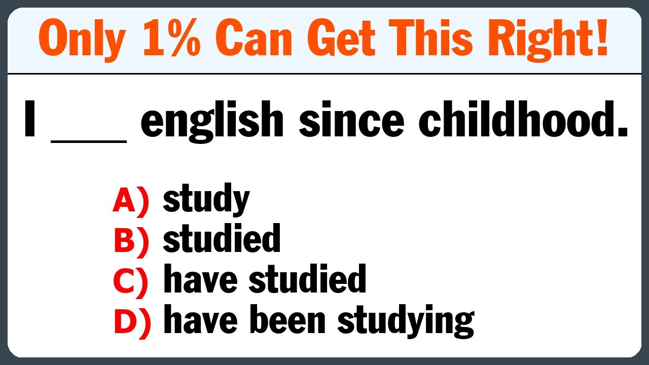 Present Tense Quiz — Only Experts Pass! - YouTube
