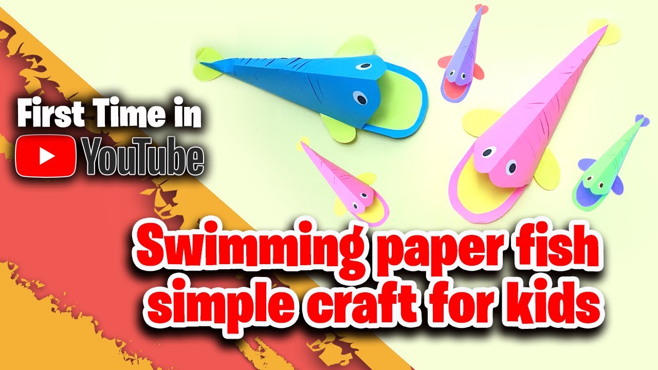Swimming Paper Fish simple craft for kids/moving fish - YouTube
