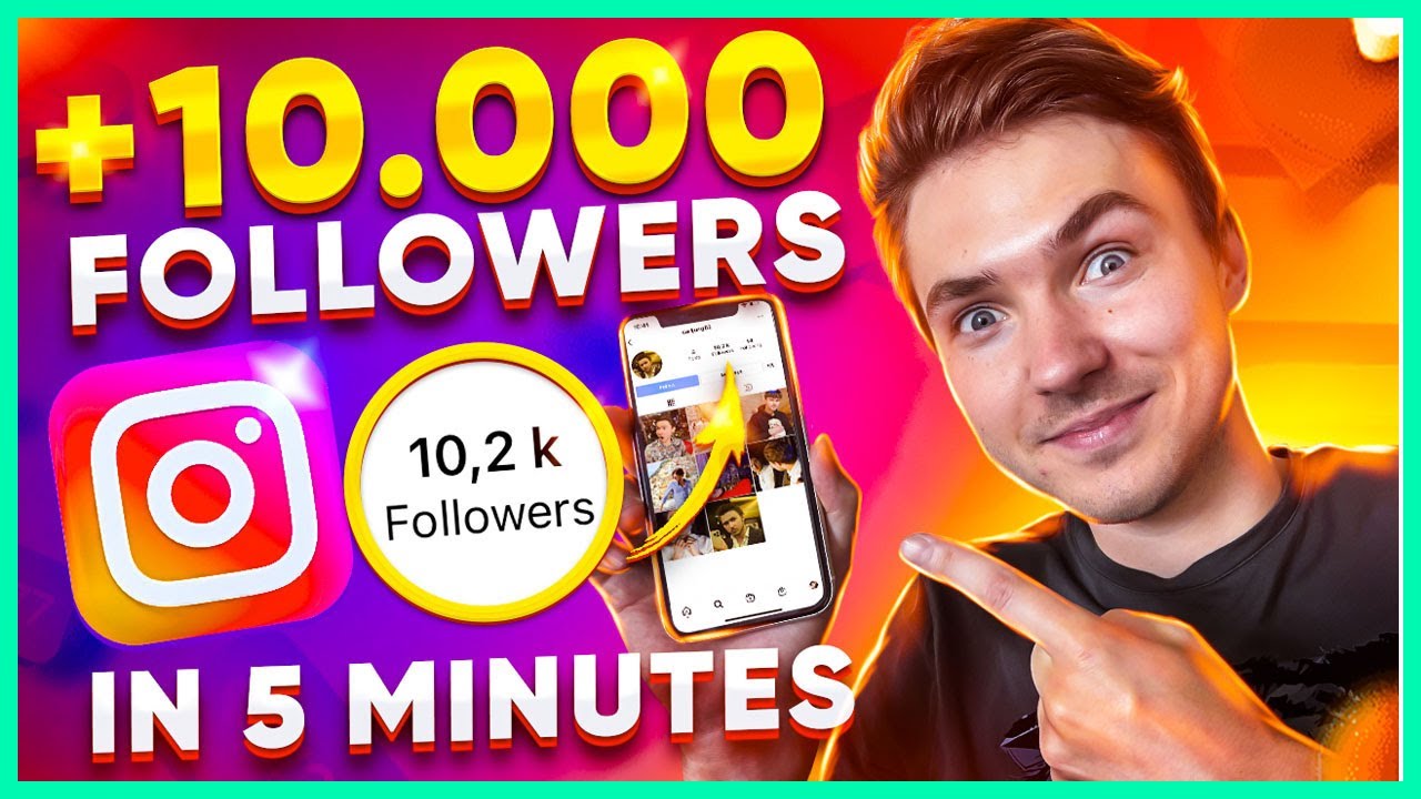 HOW TO GET 10.000 FOLLOWERS ON INSTAGRAM IN 5 MINUTES | HOW TO INCREASE ...