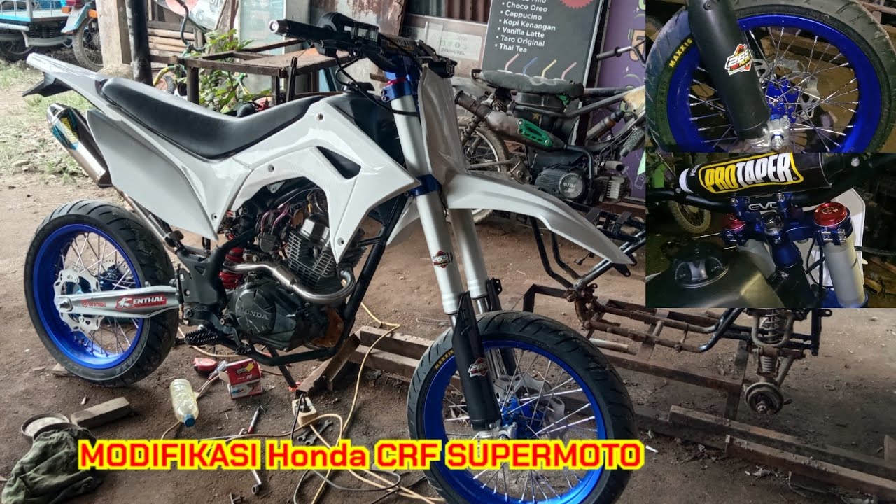 Modifikasi Honda CRF kw//Honda CRF SUPERMOTO(@omenwelder5034 ) - YouTube