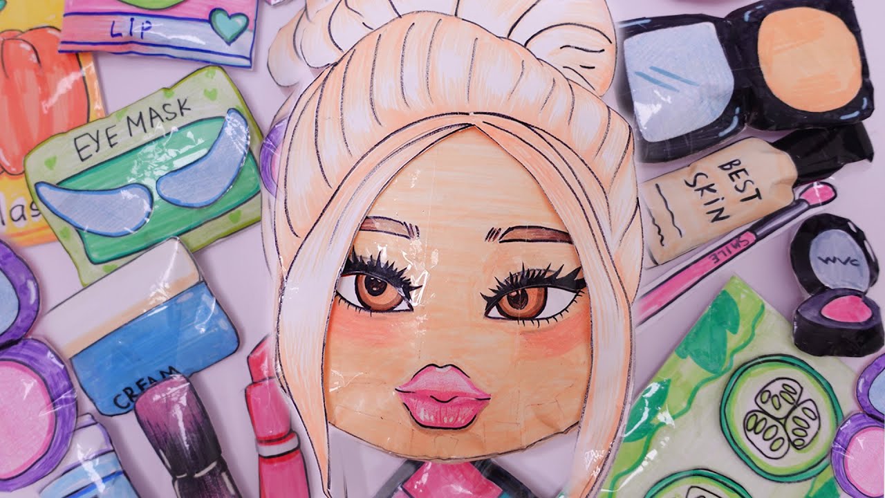 [💖Paper Diy💖] Roblox Baddie Skincare and Makeup 👄 satisfying ASMR - YouTube