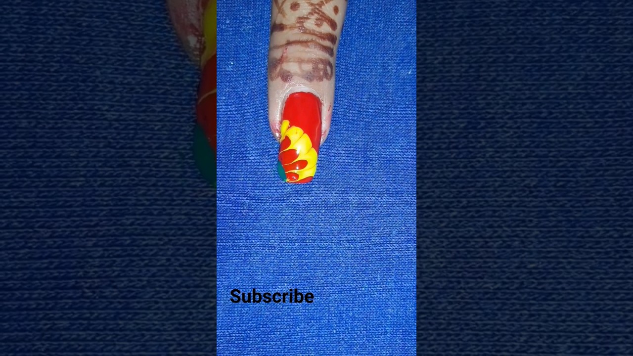 beautiful red base nail art 💖 ️ ️💅#nailart #naildesign #viral #trending ...