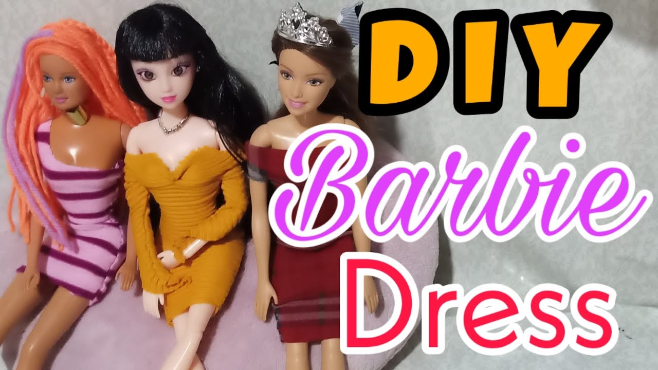 Barbie Doll Dress | DIY Barbie Dress | How to make Doll Dress | How to ...