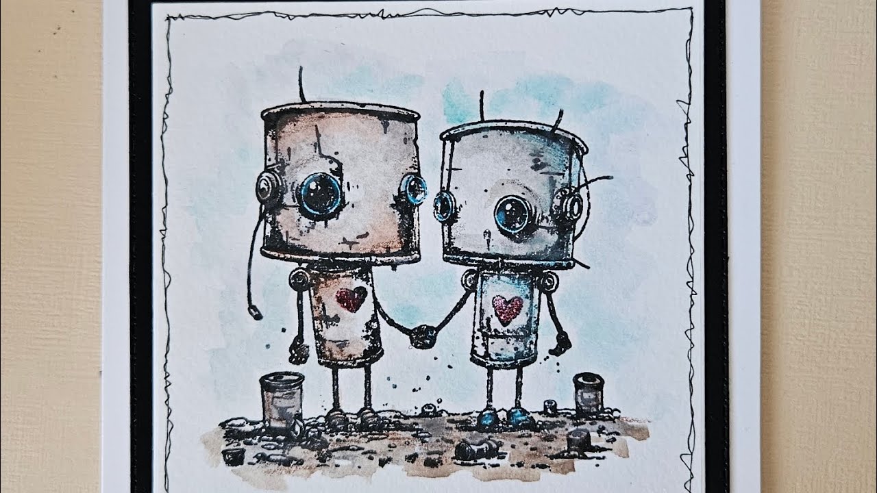 Andy Skinner Robots...with watercolours. #papercraft #tutorial # ...