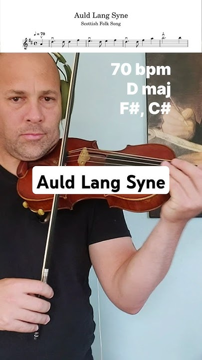 Auld Lang Syne beginner violin tutorial #violin #music #tuneaday - YouTube