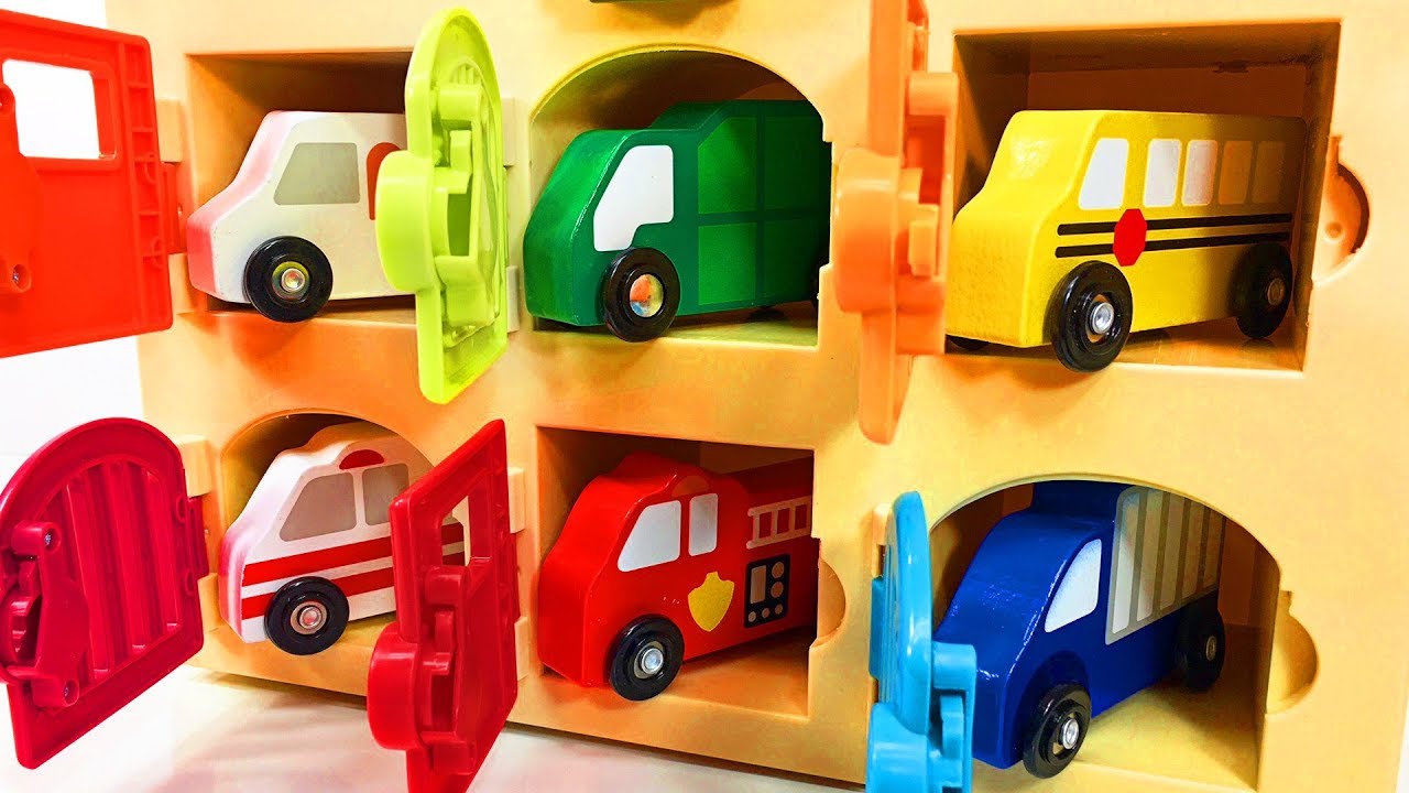 Learn Colors with Toy Surprise Vehicles for Children - YouTube