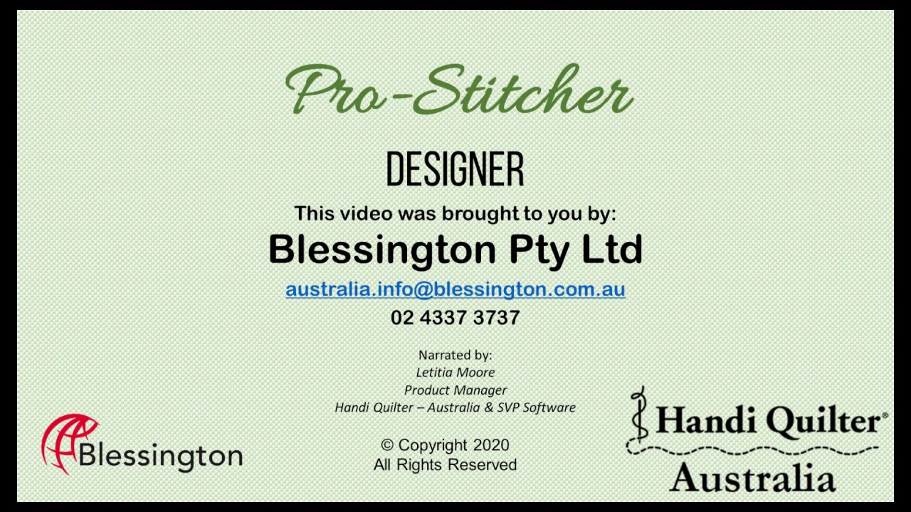 Introduction to Pro-Stitcher Designer Episode 3 - YouTube