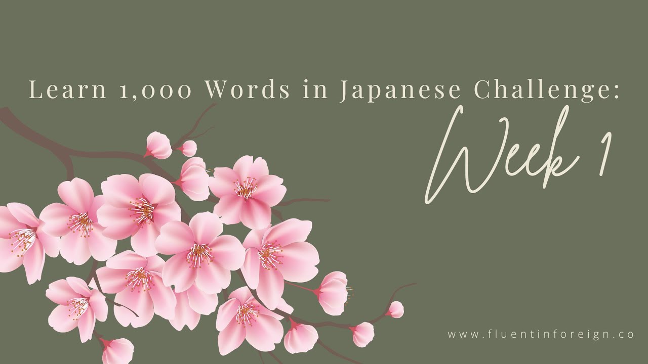 Learn 1,000 Japanese Words Week 1 - YouTube