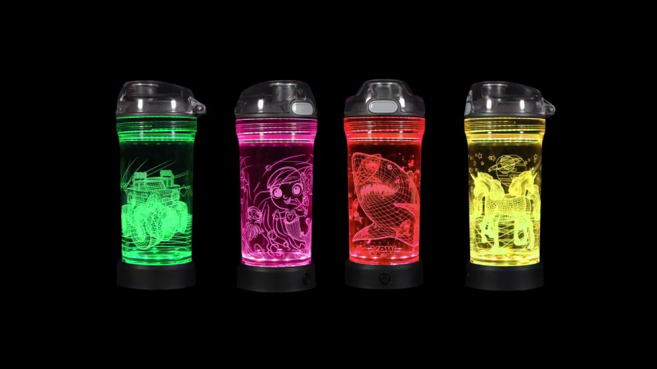 YEW Stuff Pop Lights Water Bottles - YouTube