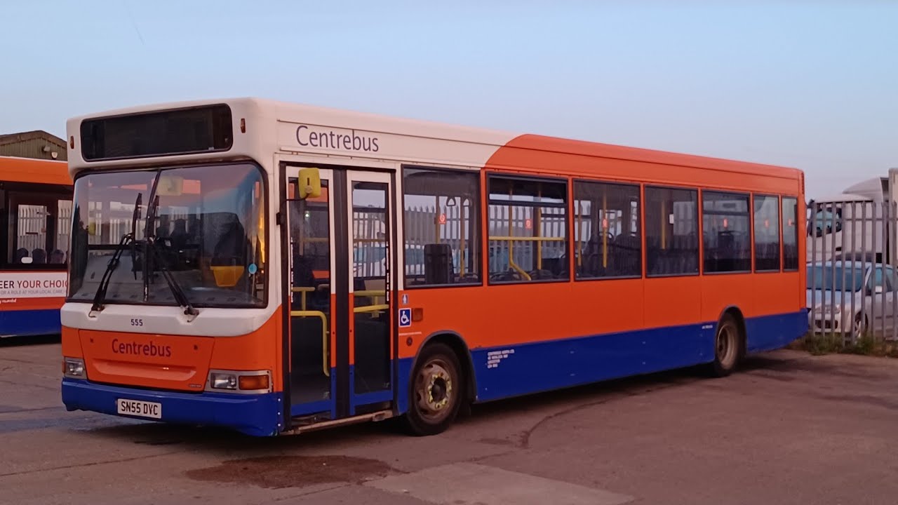 (PART ROUTE) Centrebus Grantham Dennis Dart Plaxton Pointer (555 ...