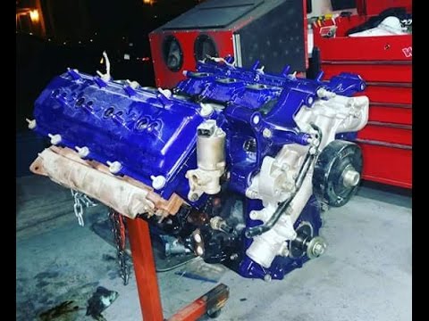 Dodge ram 1500 engine rebuild and powdercoating - YouTube