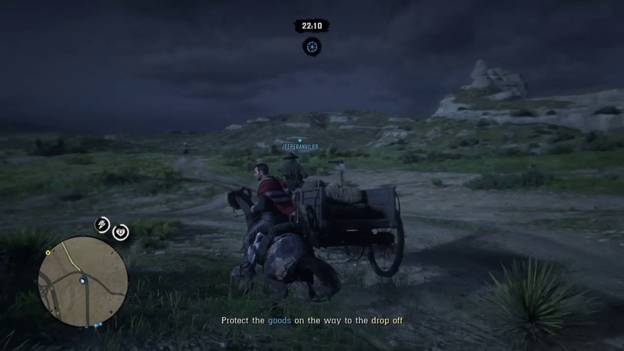 RDR2 I destroyed a wagon with my horse - YouTube