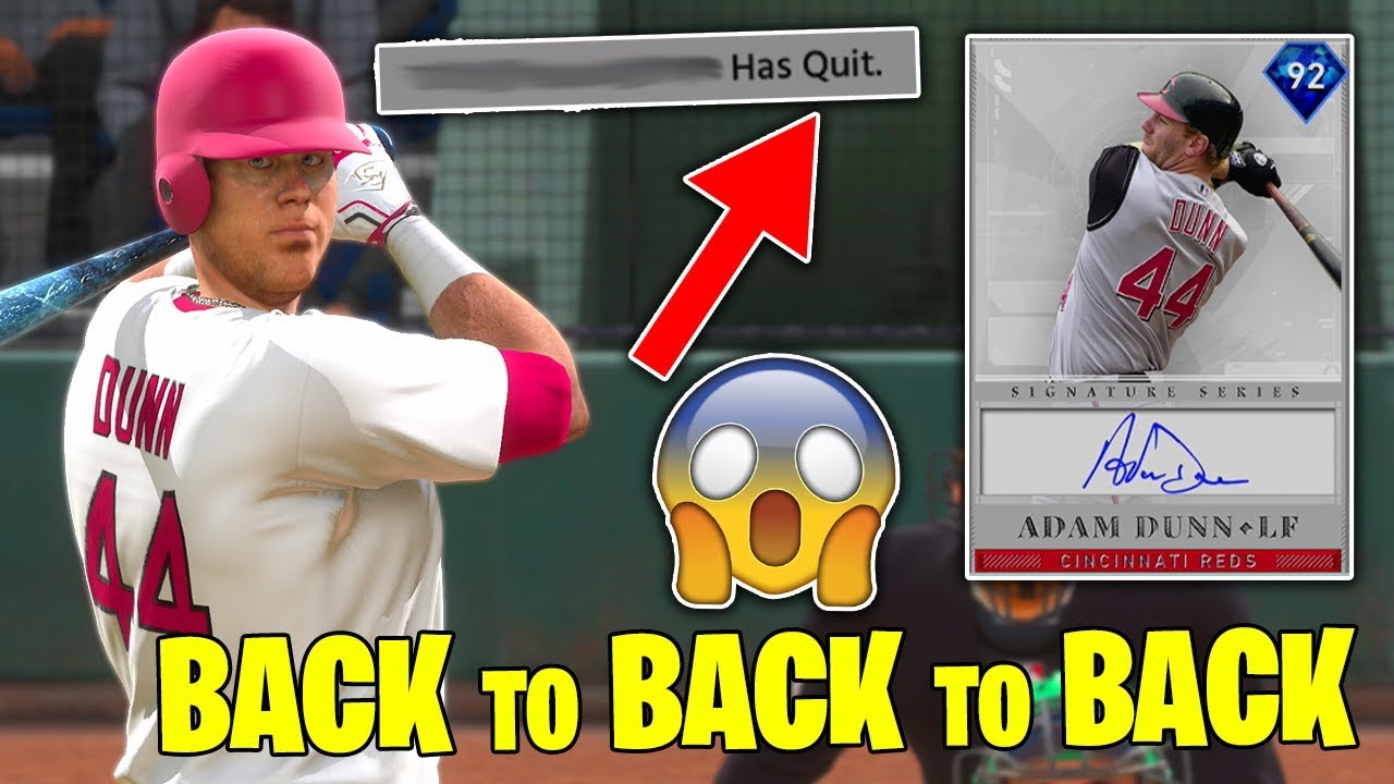 BACK TO BACK TO BACK HOMERS AND HE RAGE QUIT! DIAMOND DUNN IS INSANE ...