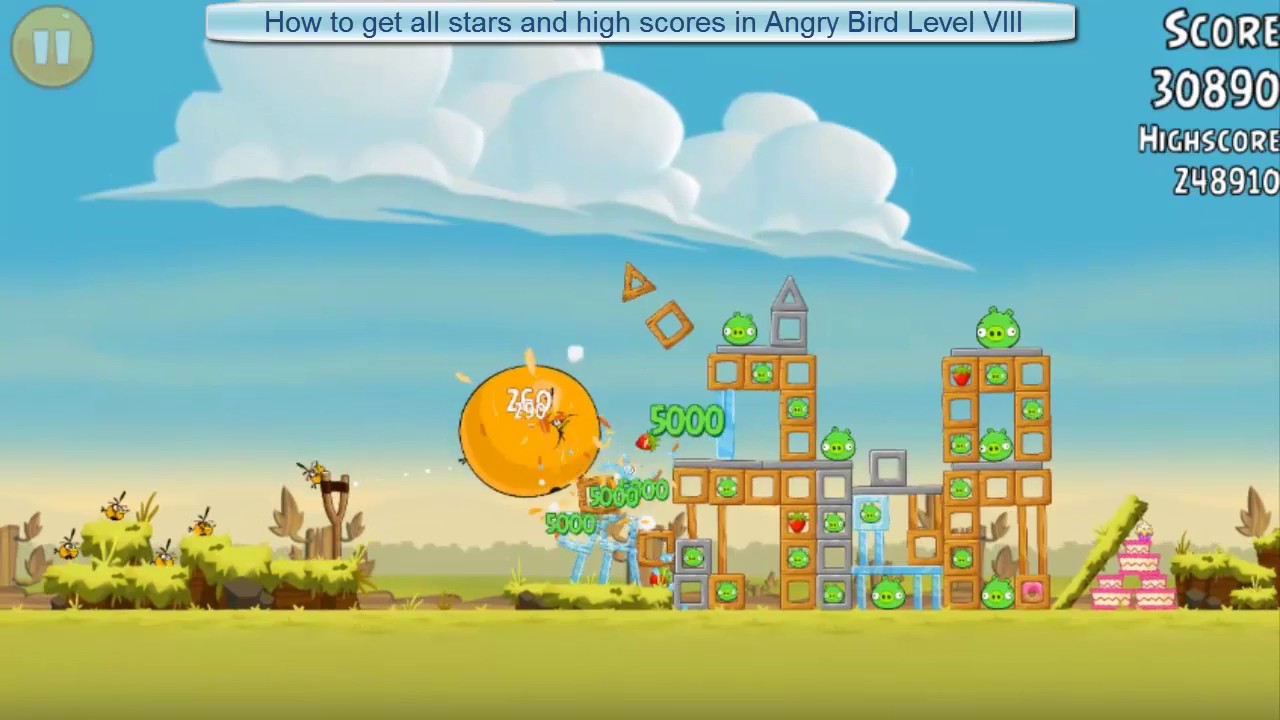 Angry Birds | How to get all stars and high scores in Angry Bird Level ...