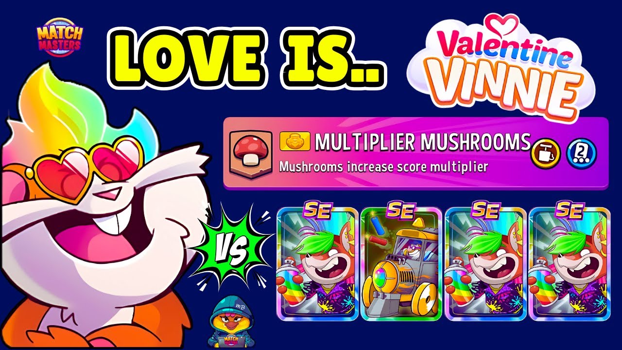 SE VALENTINE VINNIE FIGHT PREMIUM BOOSTERS | Match Masters Multiplier ...