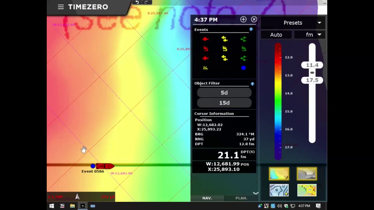 TimeZero Professional V4 event panel - YouTube