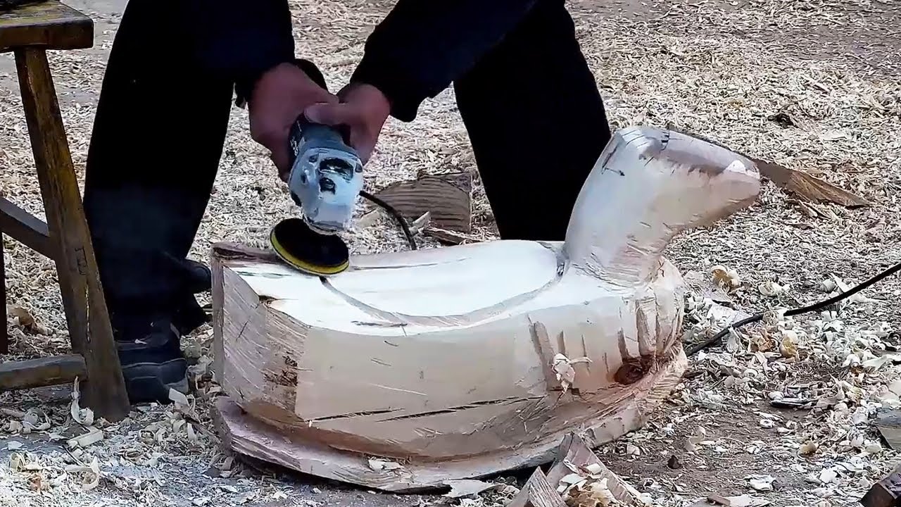 Rural Grandpa Made A Rocking Duck Out Of Wood, Children Loved It# ...