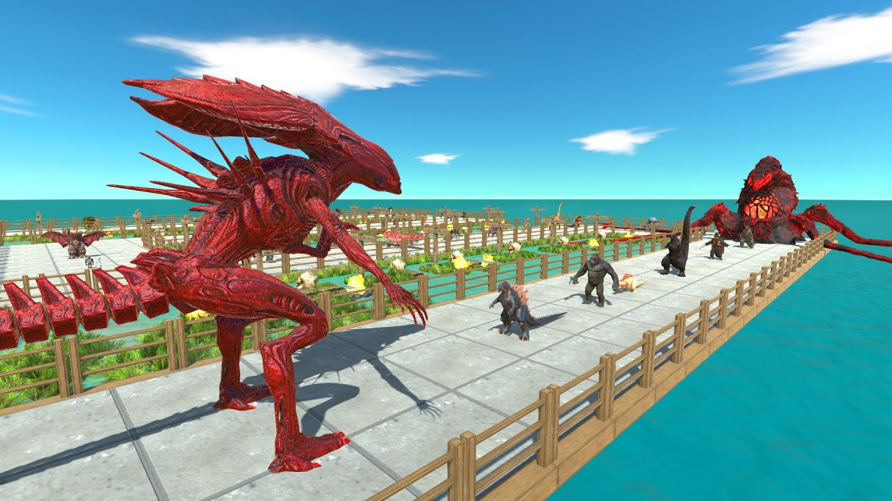 XENOMORPH VS TEAM BIOLLANTE. Who Wins ? - Animal Revolt Battle ...