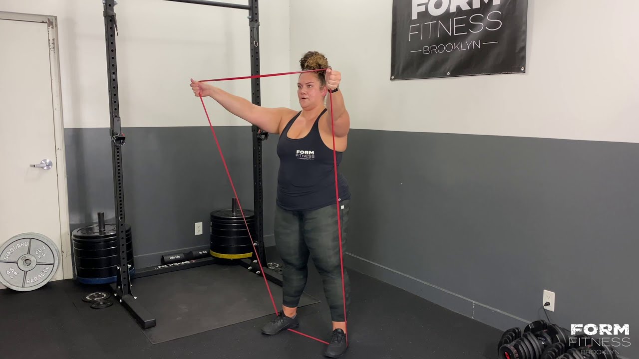 Resistance Band Y Raises - YouTube