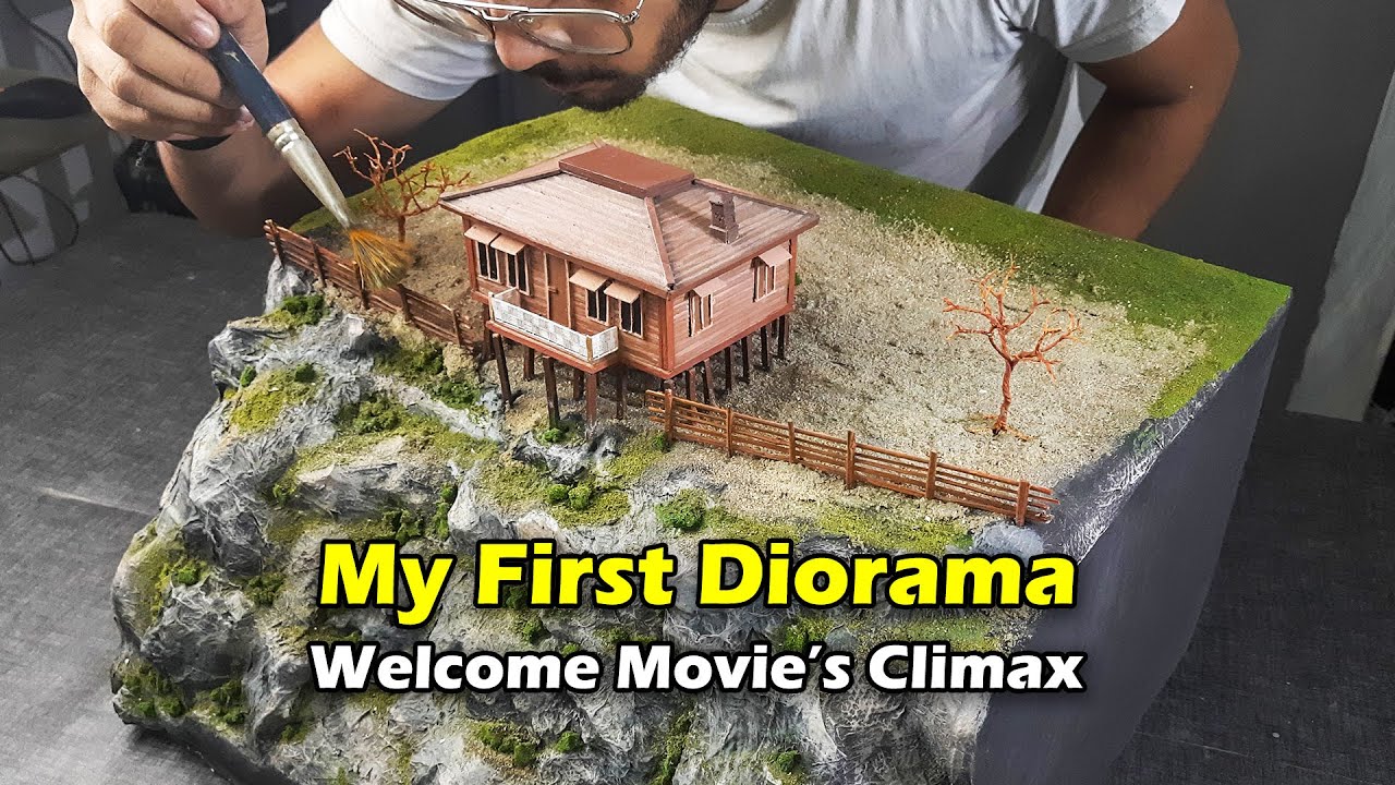 'Welcome' movie's Climax house Diorama making Process | Miniature ...