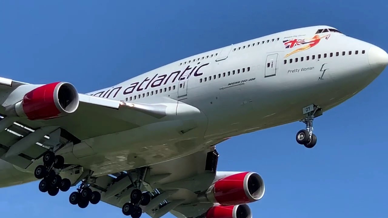 FINAL LANDING | Virgin Atlantic | Pretty Woman | VIR801P | Boeing 747 ...