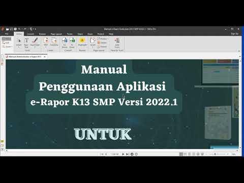 eRapor K 13 SMP Versi 2022.1 : Cara Instal dan Input Nilai - YouTube