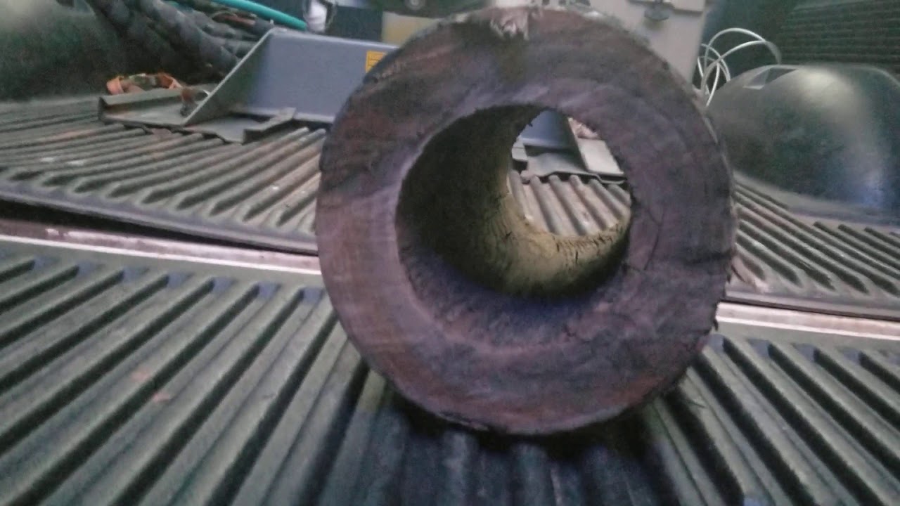 Well preserved wooden water main Michigan - YouTube