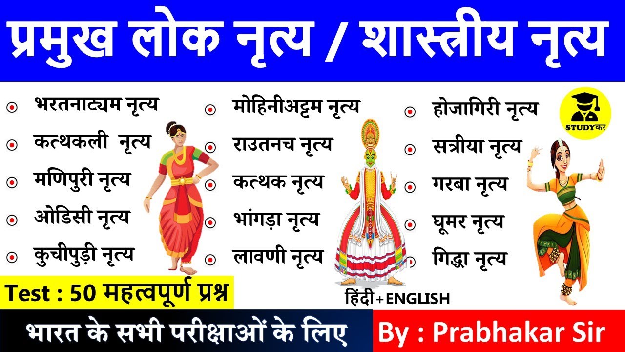 Bharat ke Lok Nritya | भारत के लोक नृत्य | Lok Nritya Gk Trick | Folk ...