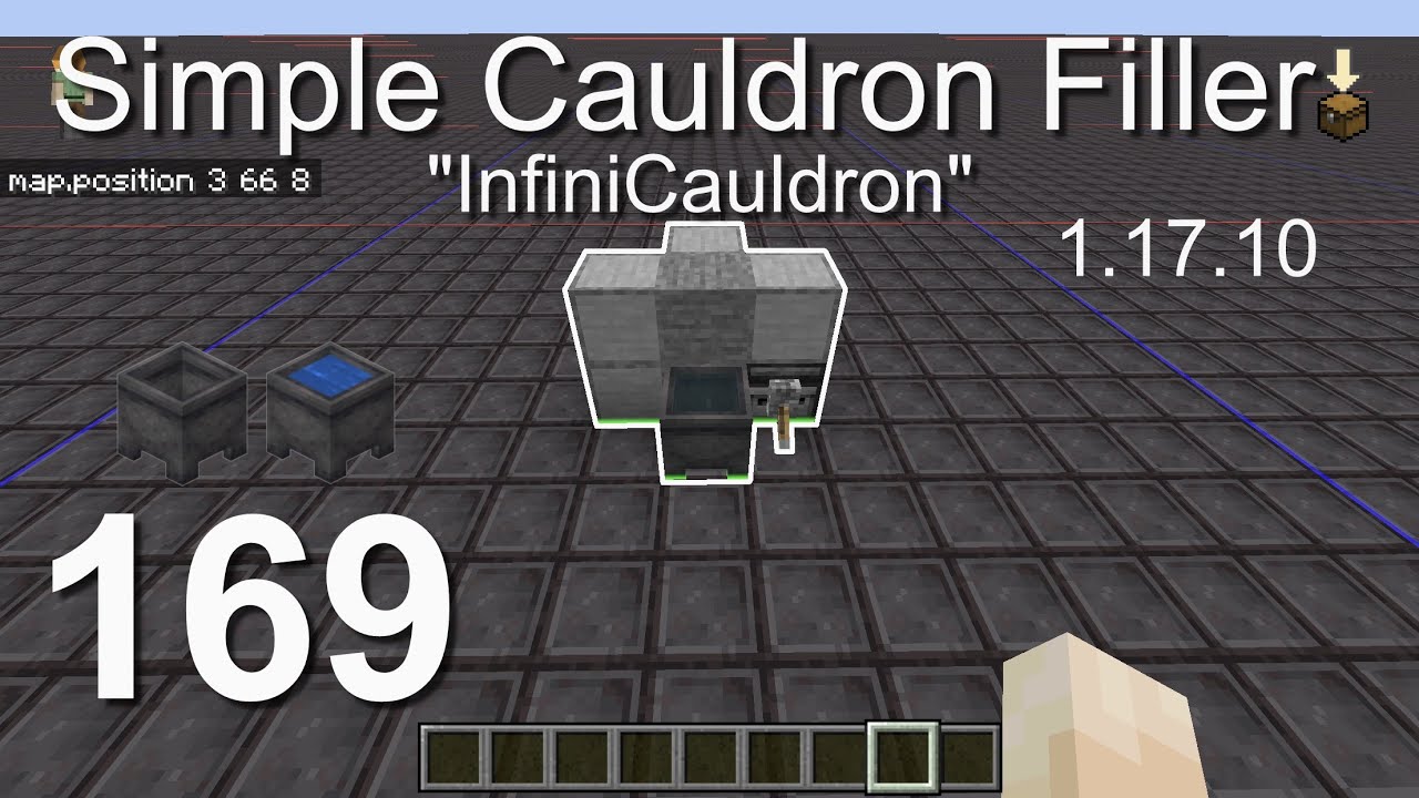 How to build a Simple Cauldron Water Filler (1.17.10) - Minecraft ...