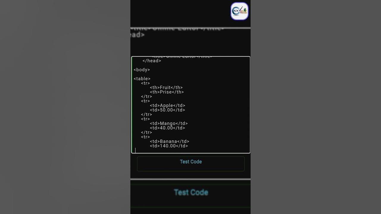 Simple Html Table Html Table How To Create A Table In Html Html Htmltables Webdesign