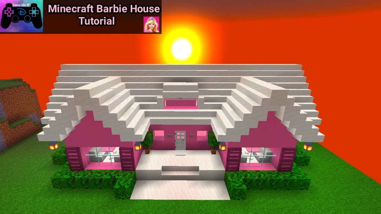 Minecraft Barbie House Tutorial | Barbie House Tutorial in Minecraft ...