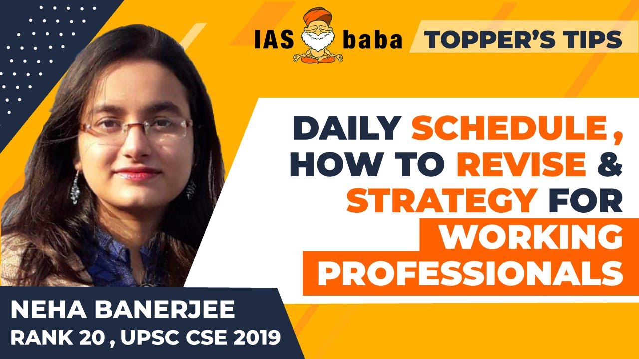 DAILY SCHEDULE, REVISION & STRATEGY FOR WORKING PROFESSIONALS by Neha ...