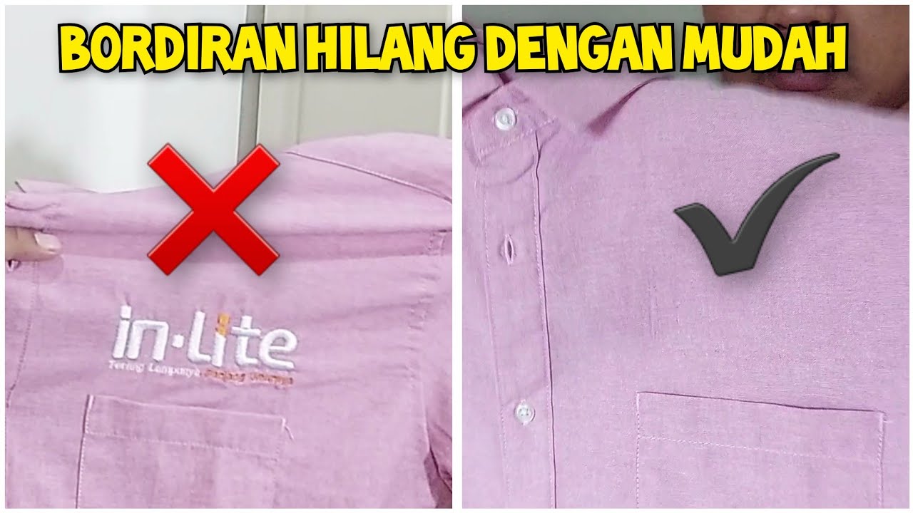 Cara Menghilangkan Bordiran Benang Pada Kain Baju - YouTube