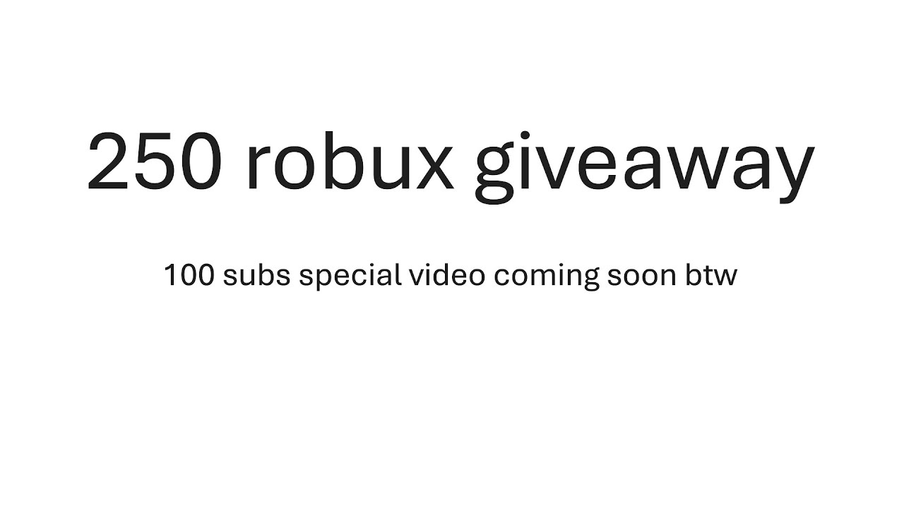 250 robux giveaway - YouTube