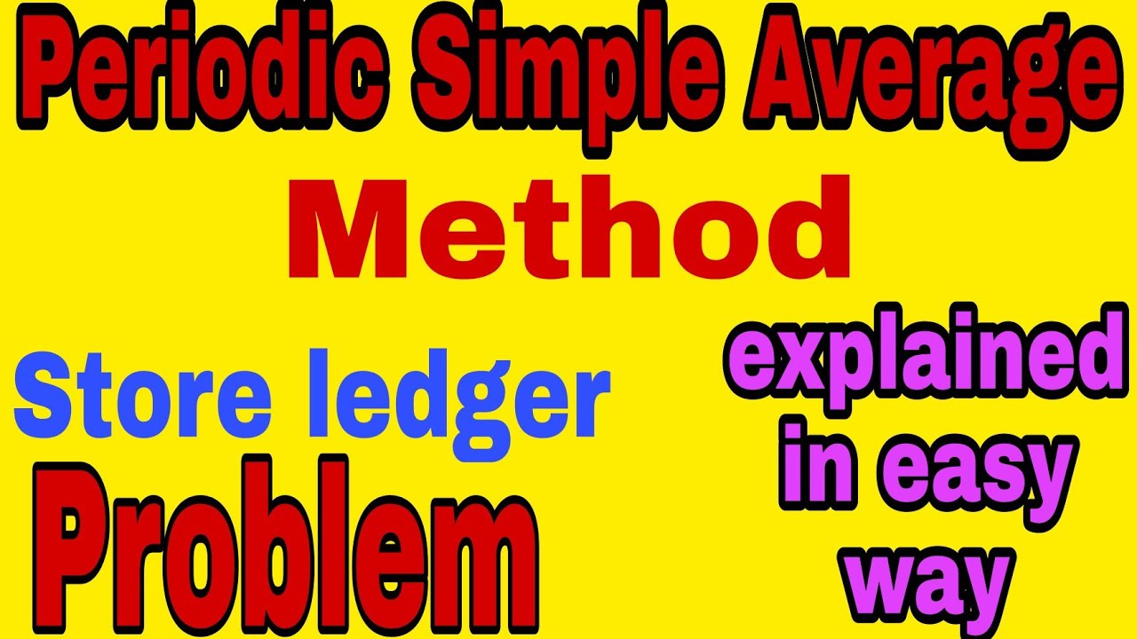 Valuation and issue of material(class-8)#Periodic simple average method ...