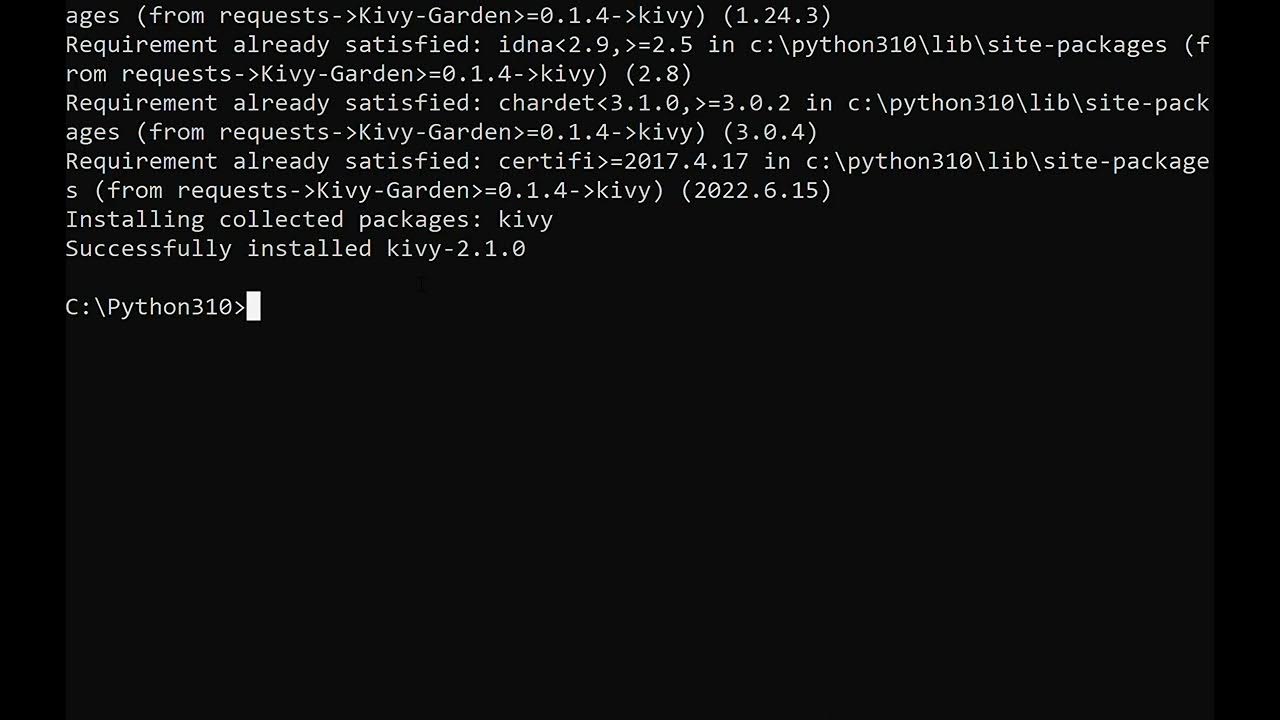 Installing Kivy on Windows - YouTube
