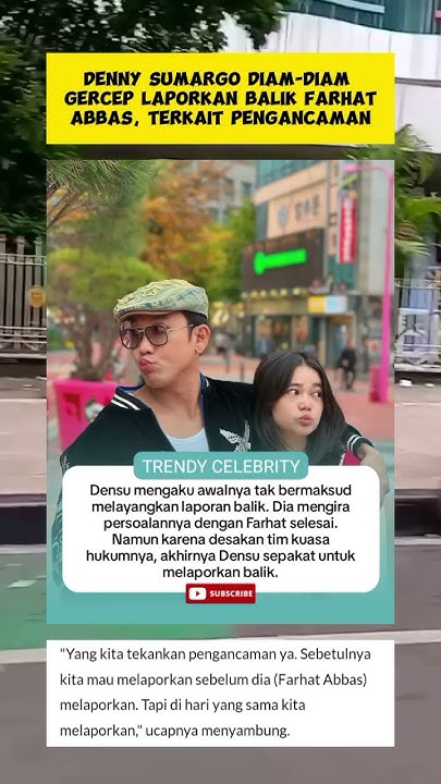 Densu laporkan balik Farhat Abbas. #dennysumargo #farhatabbas - YouTube