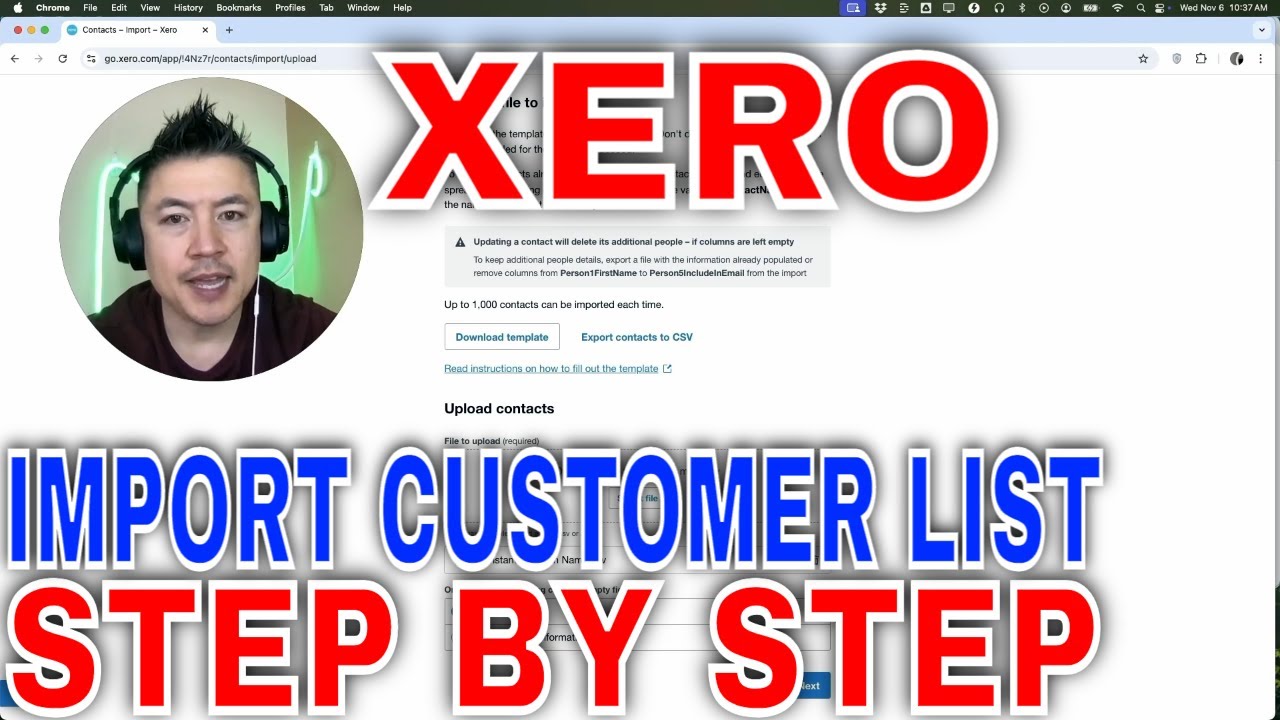 How To Import Customer List To Xero Software 🔴 - YouTube
