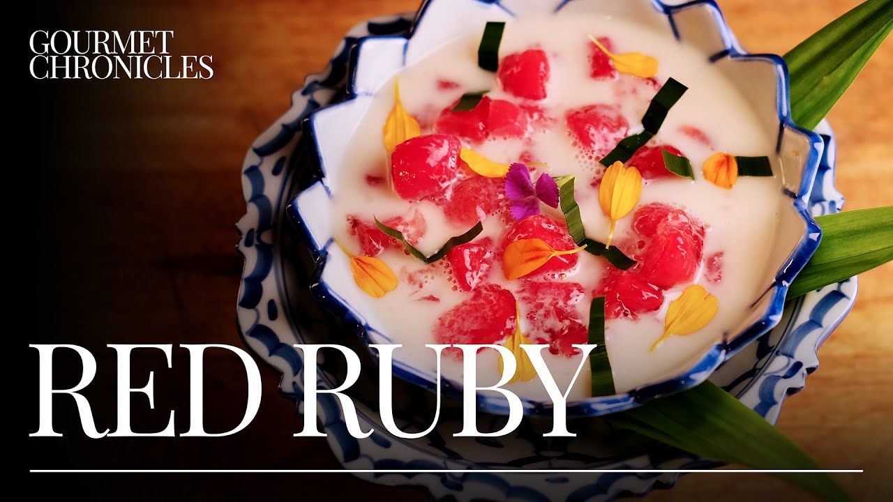 Red Rubies (Tub Tim Grob), Thailand Special Desserts Recipe - YouTube