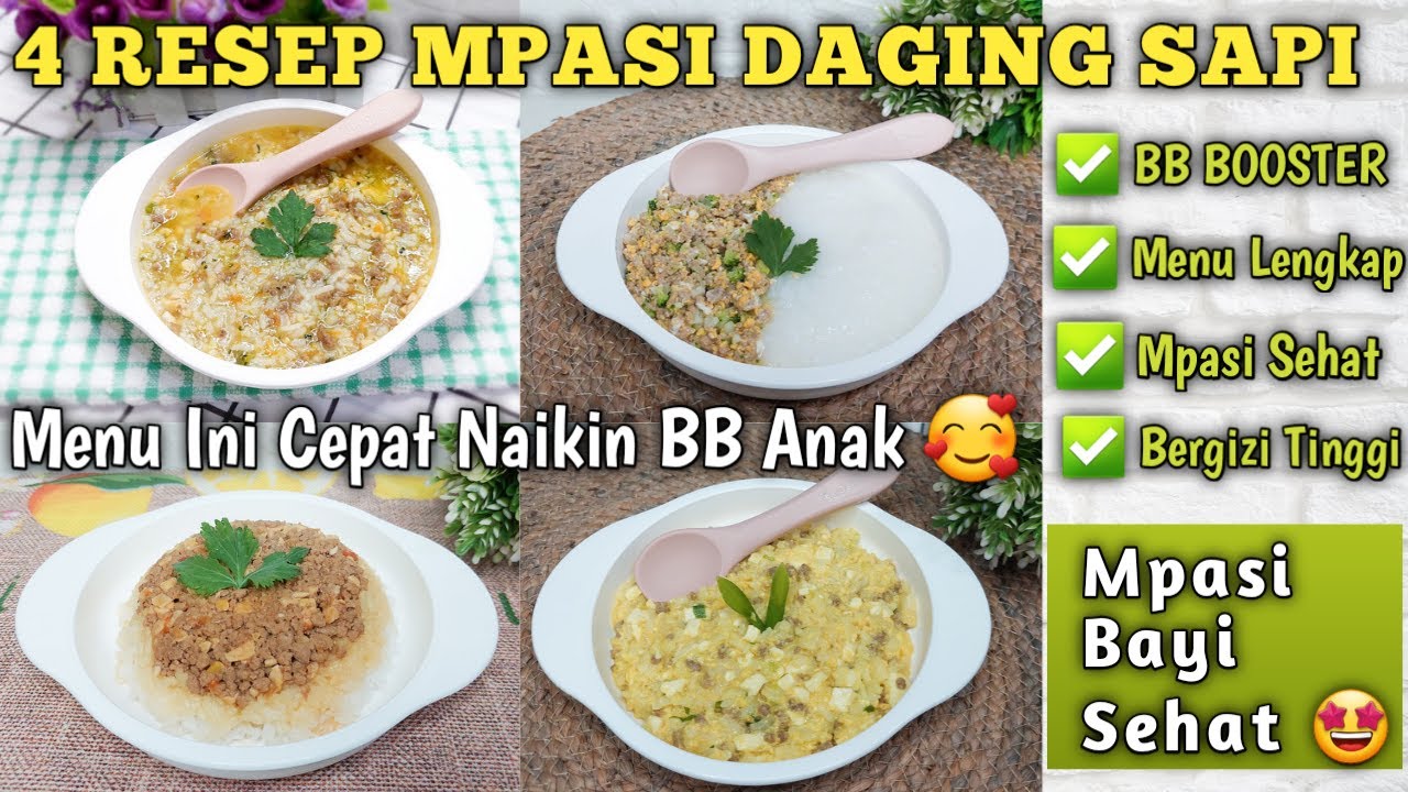 4 RESEP MPASI DAGING SAPI | BB BOOSTER | MPASI PENAMBAH BERAT BADAN ...