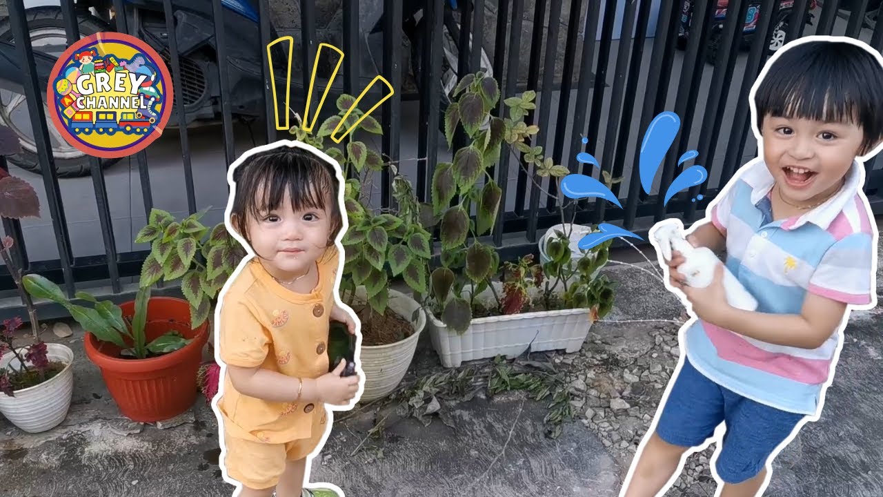 DRAMA ANAK LUCU 😎 Grey dan Siusiu Siram Bunga Kering | Grey Channel ...