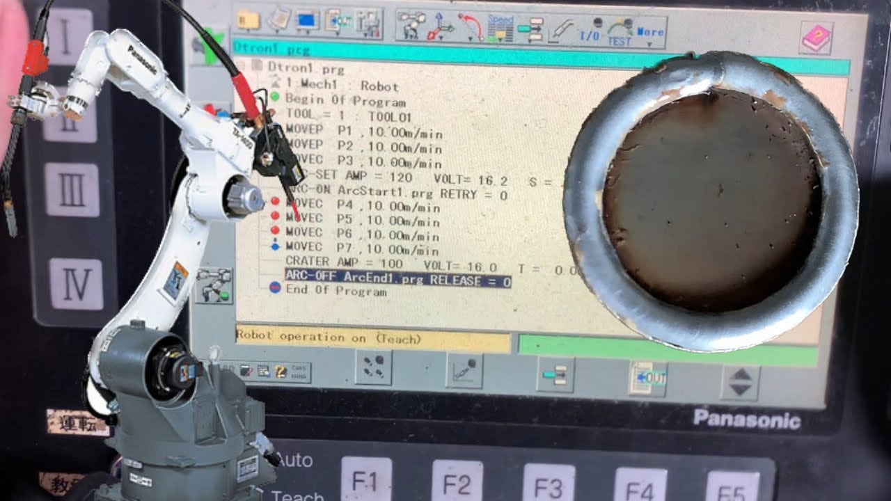 Hướng Dẫn Lập Trình Hàn Đường Tròn - Robot Hàn Panasonic - YouTube