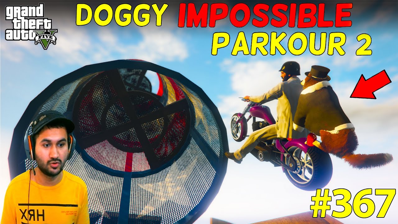 DOGGY AND TREVOR'S IMPOSSIBLE PARKOUR RACE 2 GTA 5 | GTA5 GAMEPLAY #367 ...