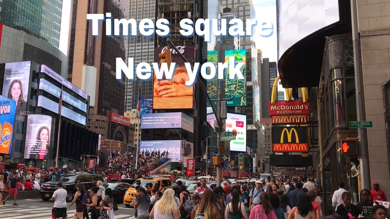 TIMES SQUARE NEW YORK primer día - YouTube
