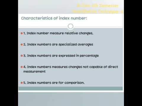 Index Number (Meaning, Definitions and Uses of Index Numbers) - YouTube