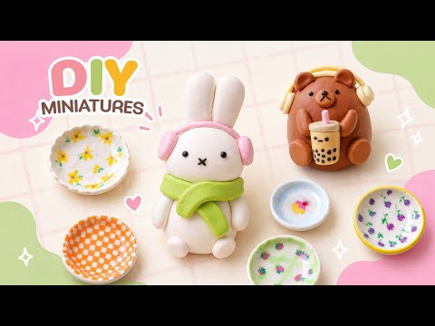 Make realistic plates with polymer clay | Clay Craft Ideas